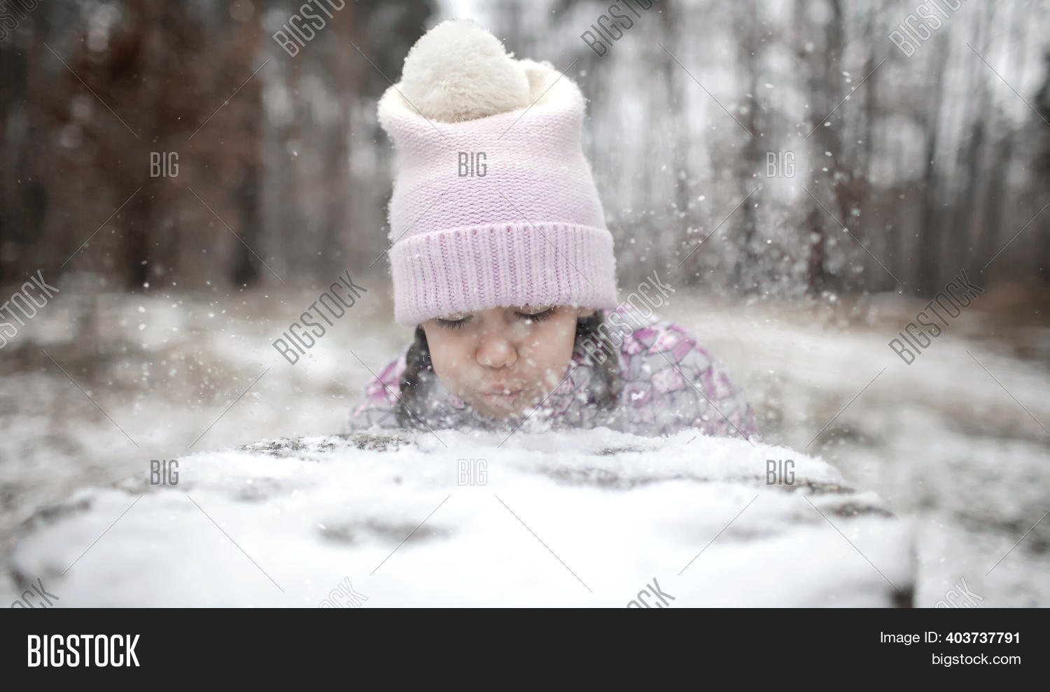 Kids Enjoy First Snow Image & Photo (Free Trial) | Bigstock