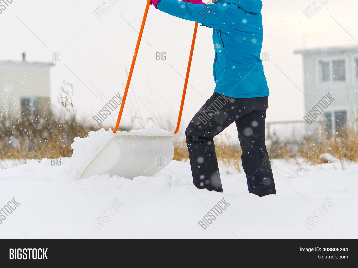Woman Cleaning Snow Image & Photo (Free Trial) | Bigstock