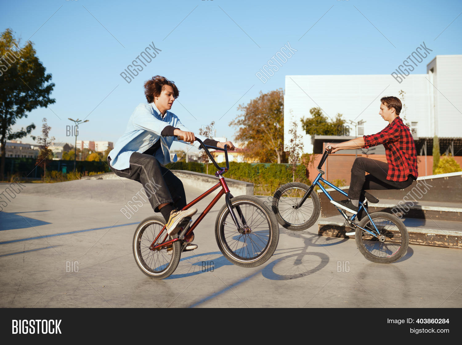 Two Male Bmx Bikers Image & Photo (Free Trial) | Bigstock