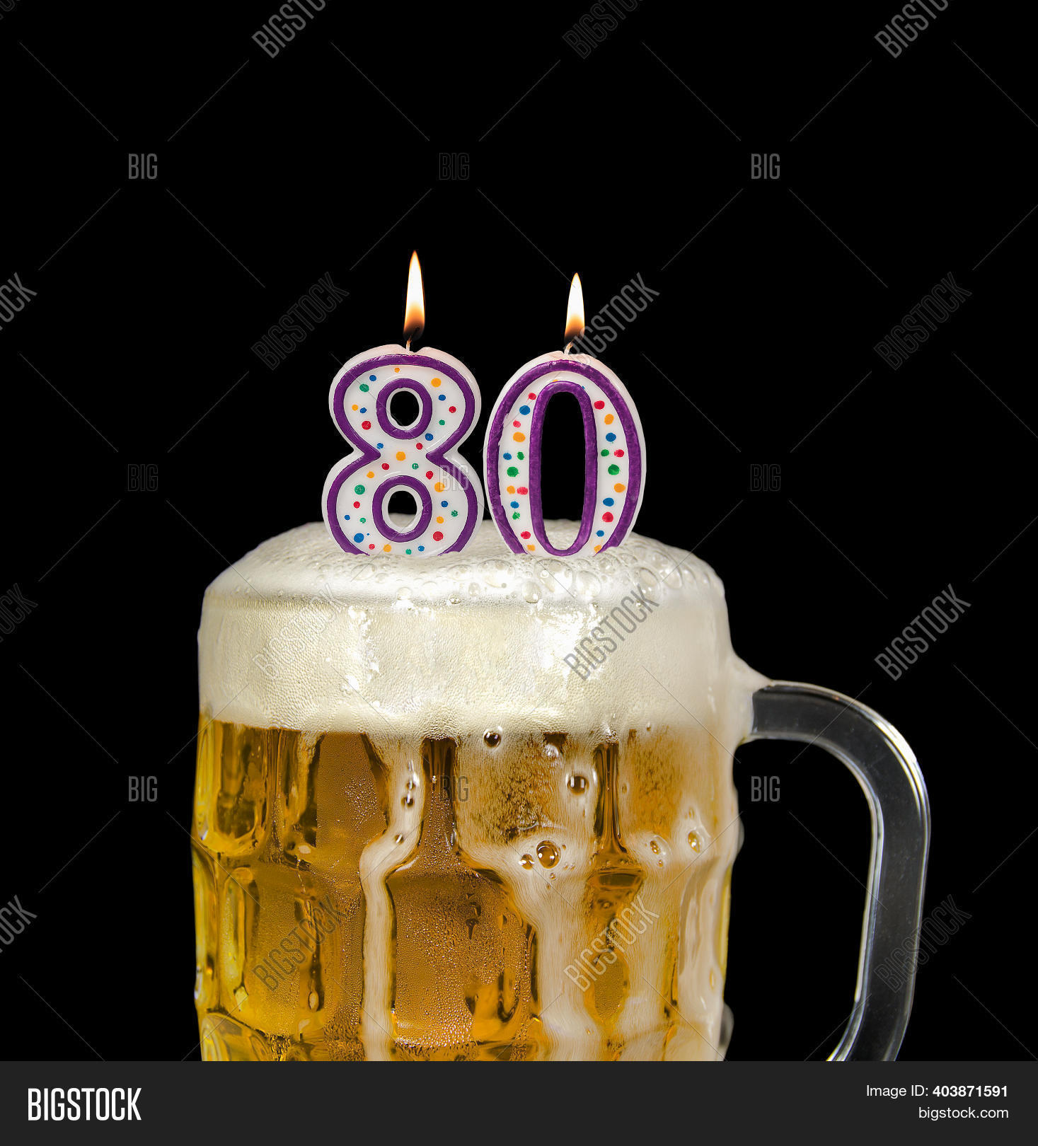 Number 80 Candles Beer Image & Photo (Free Trial) | Bigstock