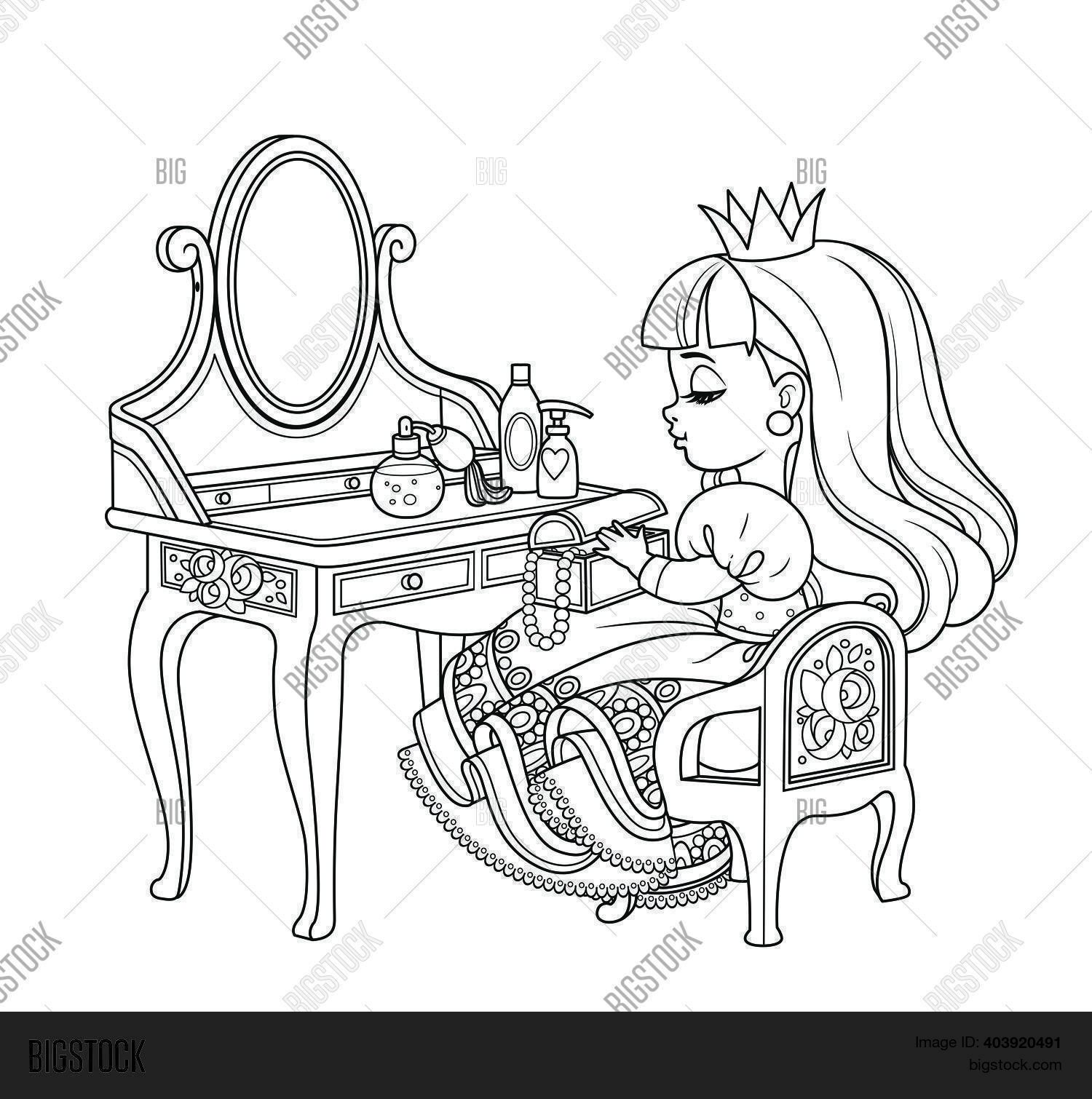 Cute Princess Sitting Vector & Photo (Free Trial) | Bigstock