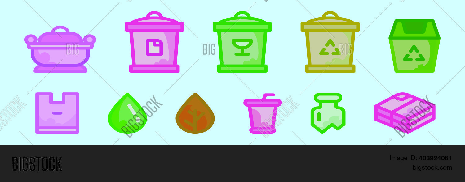 Set Biodegradable Vector & Photo (Free Trial) | Bigstock