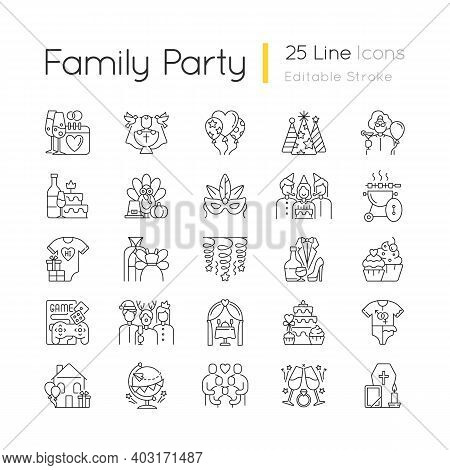 Family Party Linear Vector & Photo (Free Trial) | Bigstock