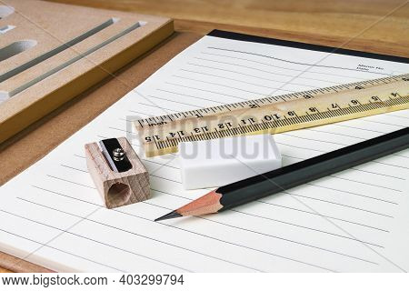 Pencil, Eraser, Ruler Image & Photo (Free Trial) | Bigstock