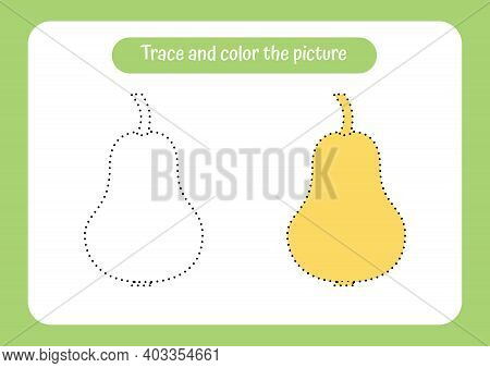 Pear. Trace Color Vector & Photo (Free Trial) | Bigstock