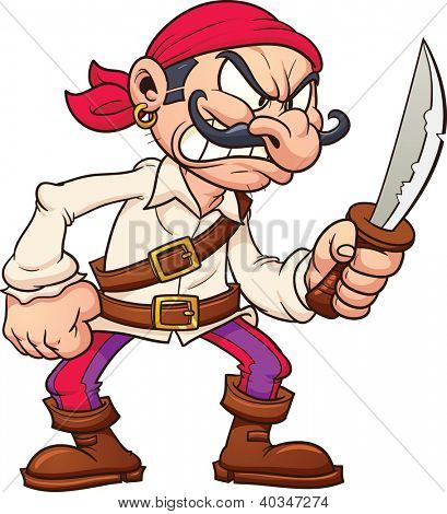 Angry Cartoon Pirate Vector & Photo (Free Trial) | Bigstock