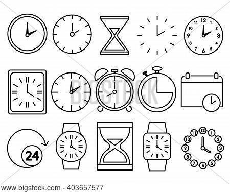Time Icons Set. Clock Vector & Photo (Free Trial) | Bigstock