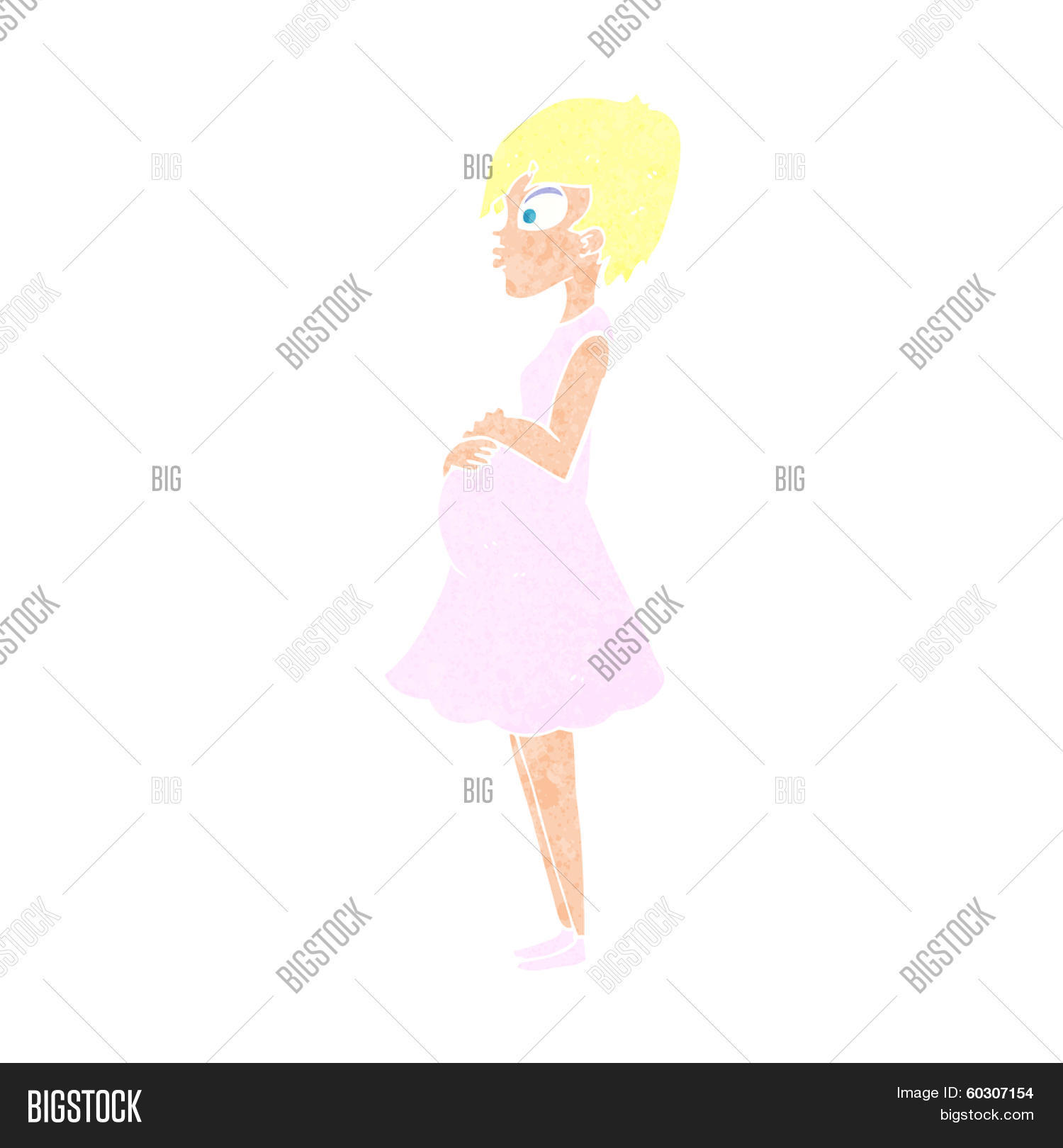 Cartoon Pregnant Vector & Photo (Free Trial) | Bigstock