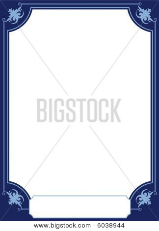 Blue Scroll Border Vector & Photo (Free Trial) | Bigstock