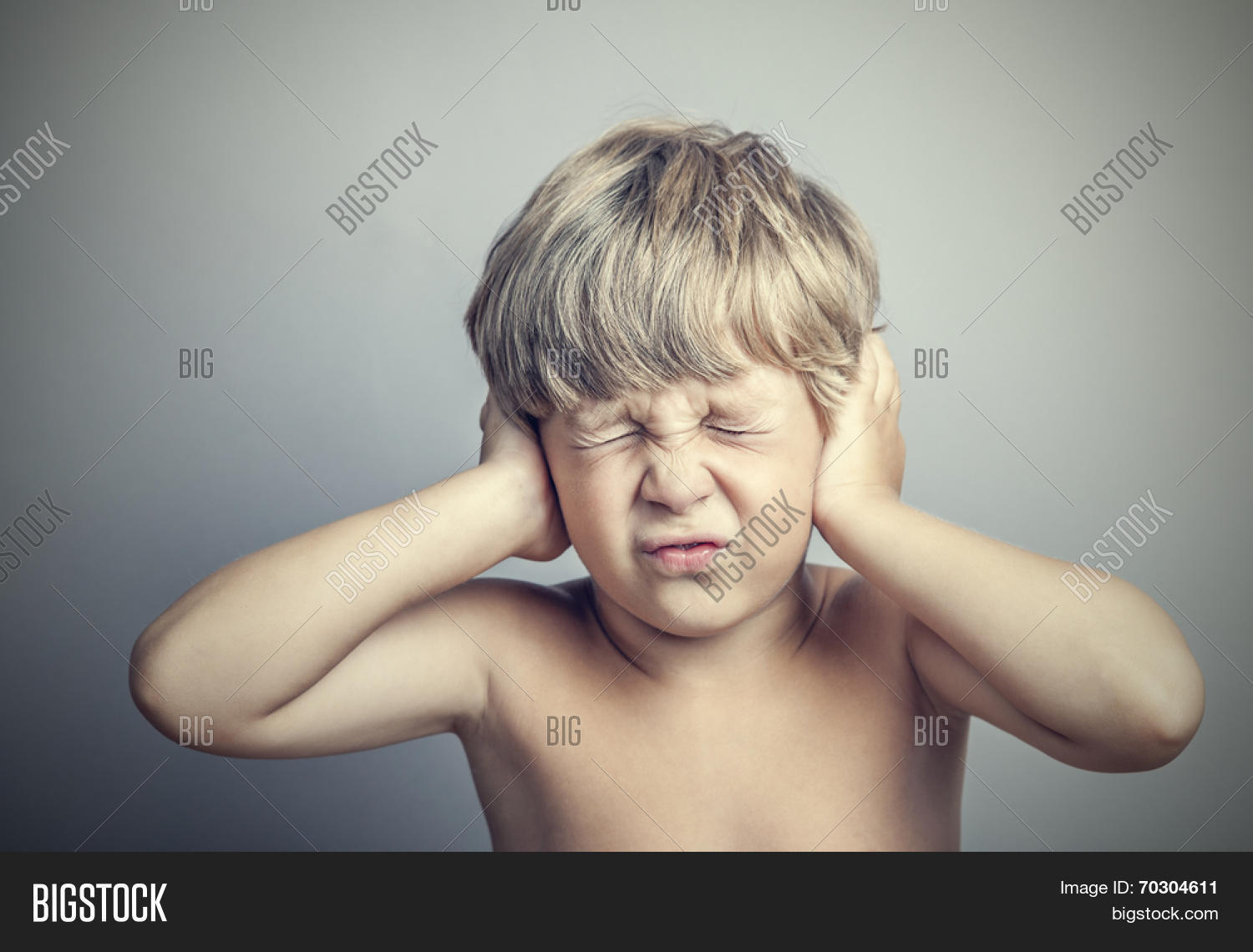 Boy Closed Ears On Image & Photo (Free Trial) | Bigstock