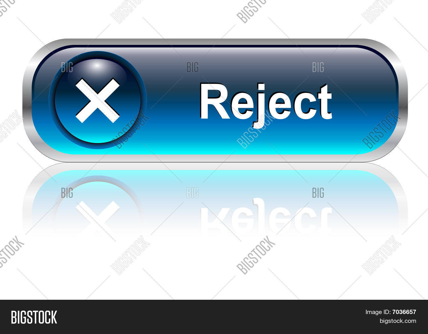 Reject Icon, Button Vector & Photo (Free Trial) | Bigstock