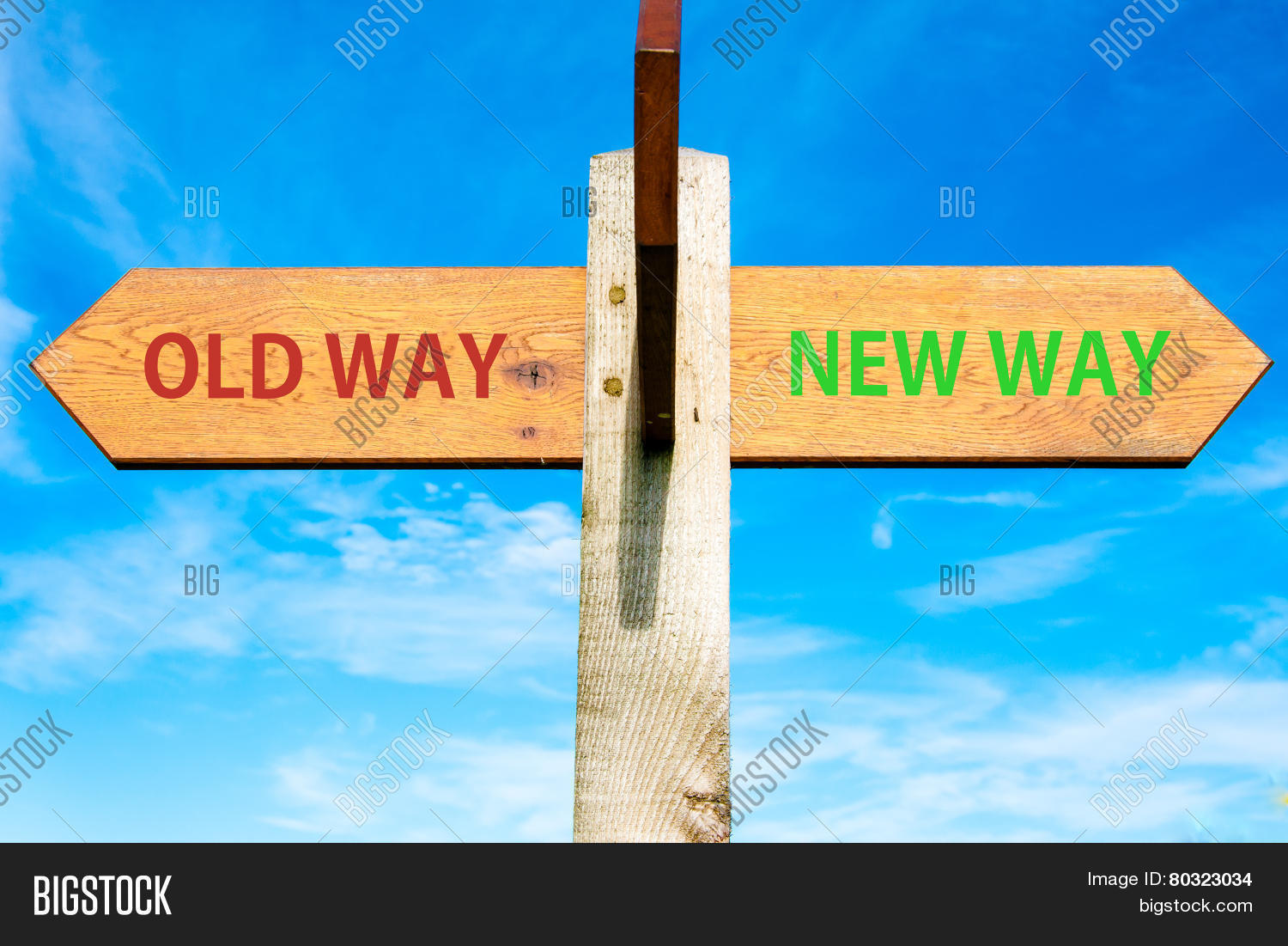 Old Way Versus New Way Image & Photo (Free Trial) | Bigstock