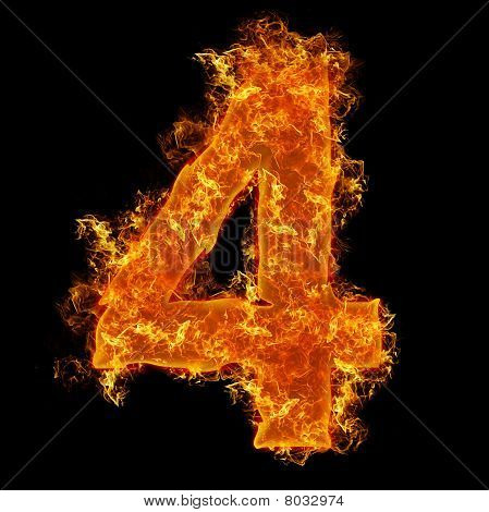 Fire Number 4 Image & Photo (Free Trial) | Bigstock