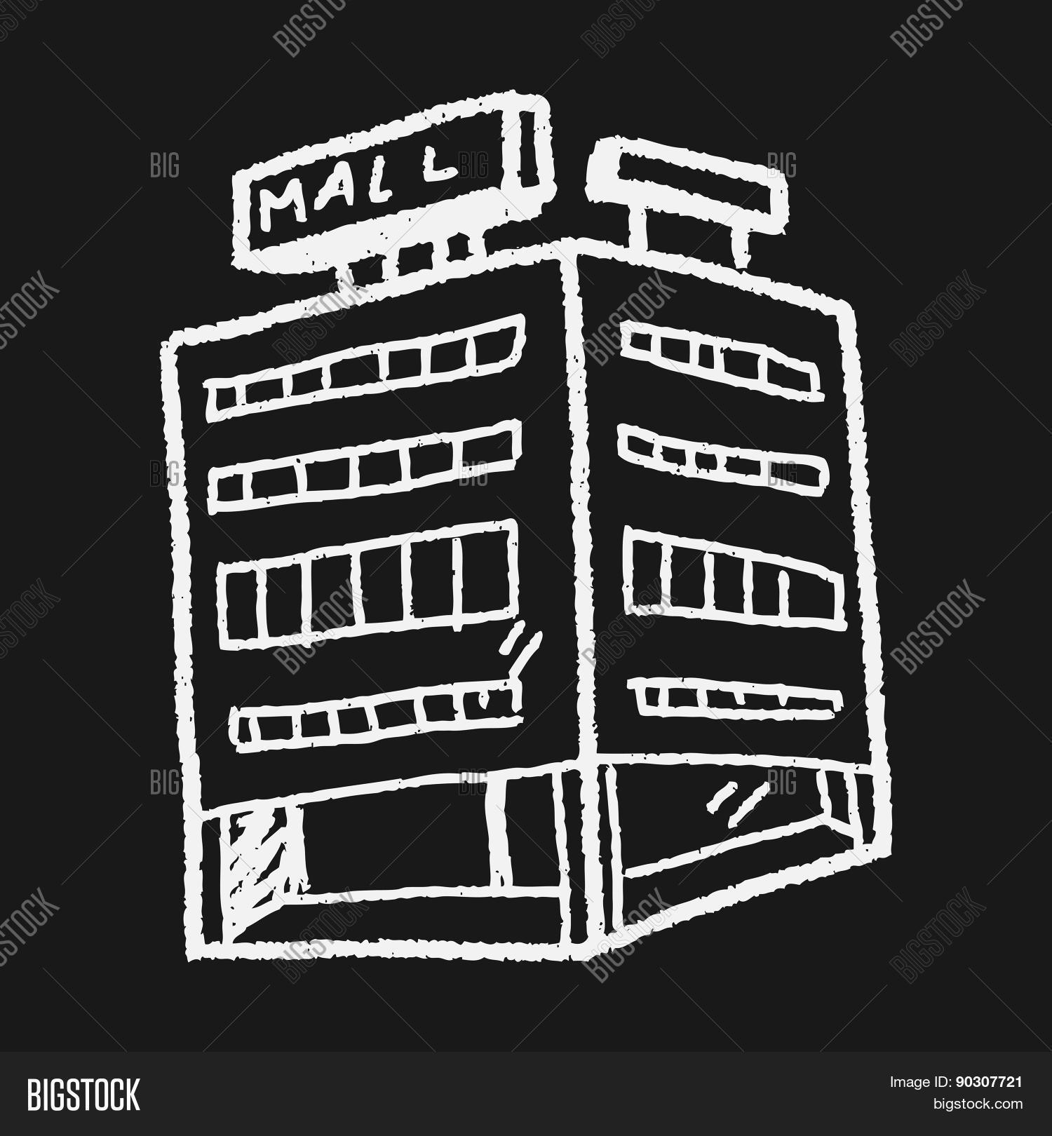 Shop Mall Doodle Vector & Photo (Free Trial) | Bigstock