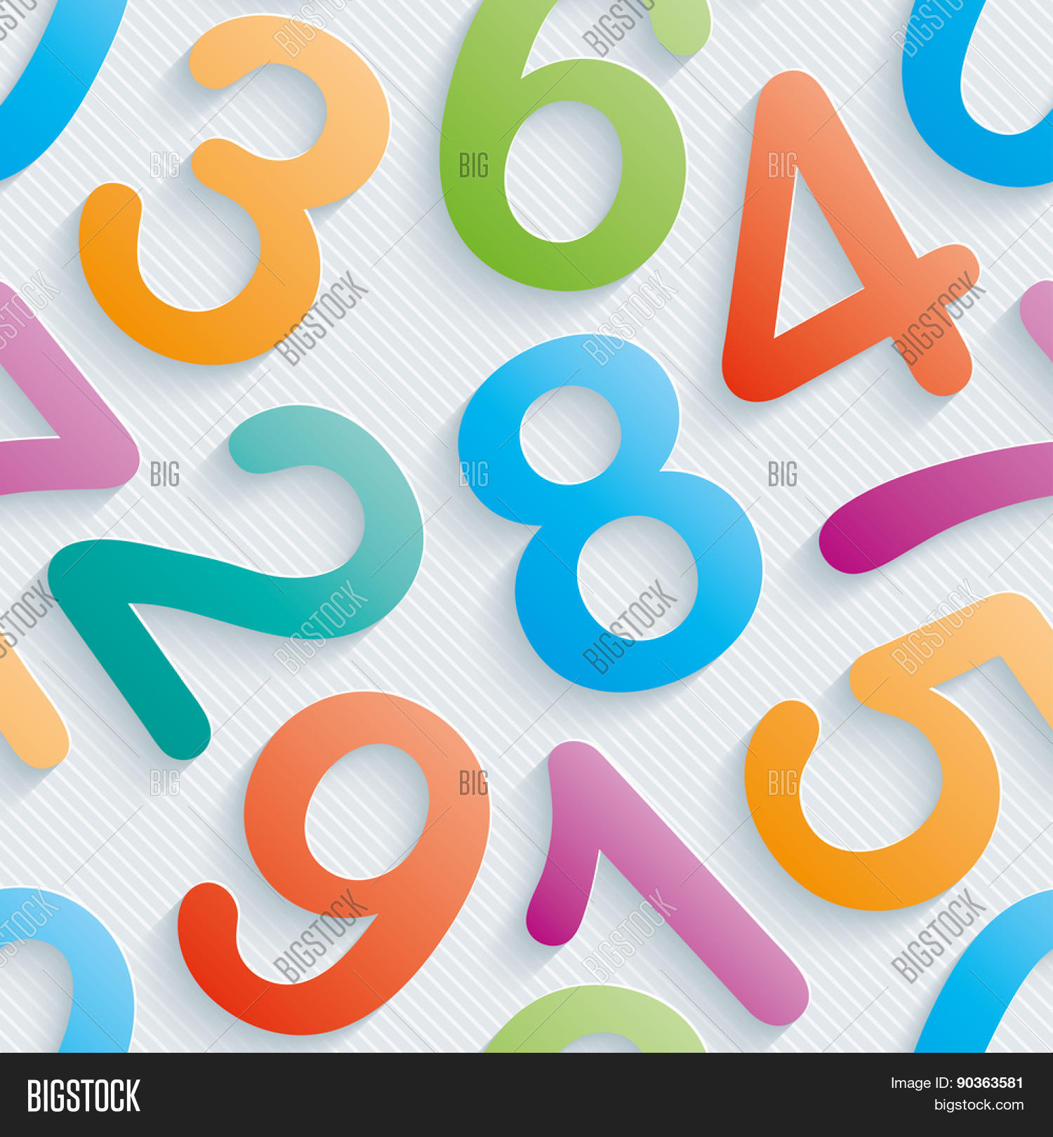 Colorful Numbers Vector & Photo (Free Trial) | Bigstock