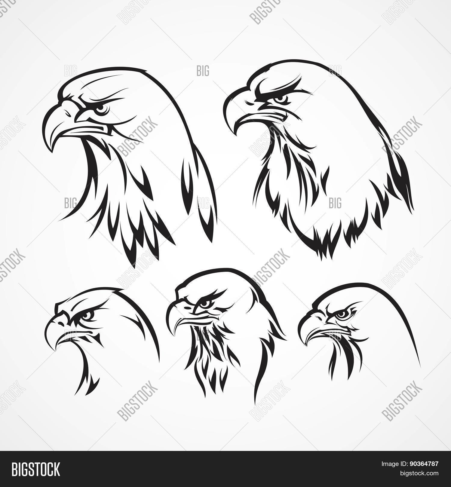 Eagle Badge Template Vector & Photo (Free Trial) | Bigstock