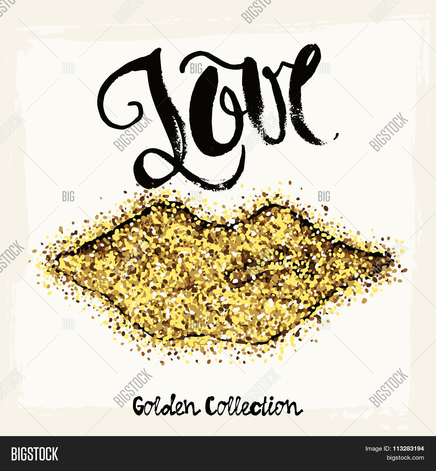 Gold Glitter Love Vector & Photo (Free Trial) | Bigstock
