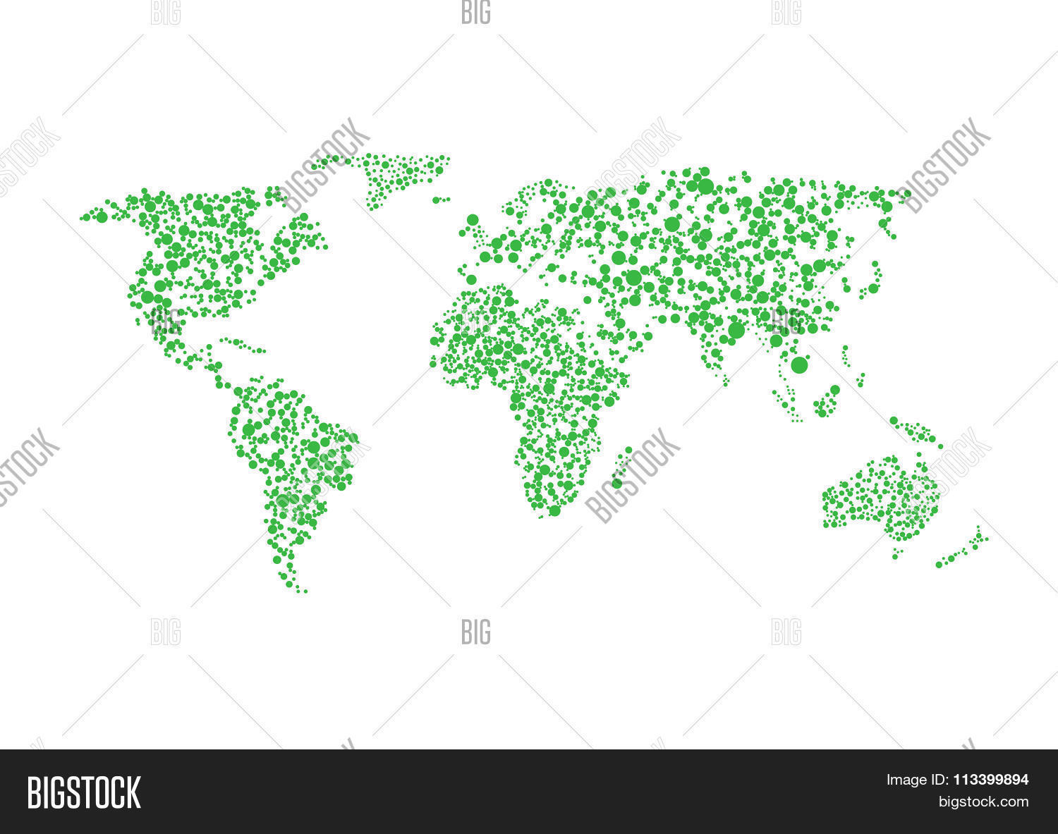 Green World Map Vector & Photo (Free Trial) | Bigstock