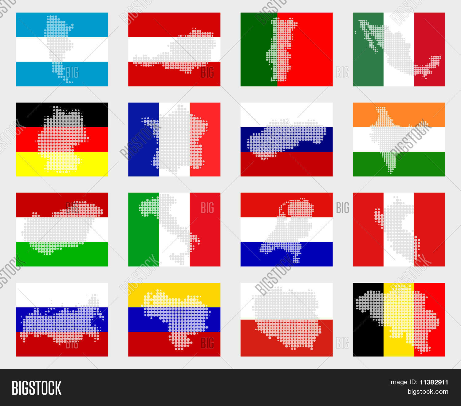Set Flags Maps Image & Photo (Free Trial) | Bigstock