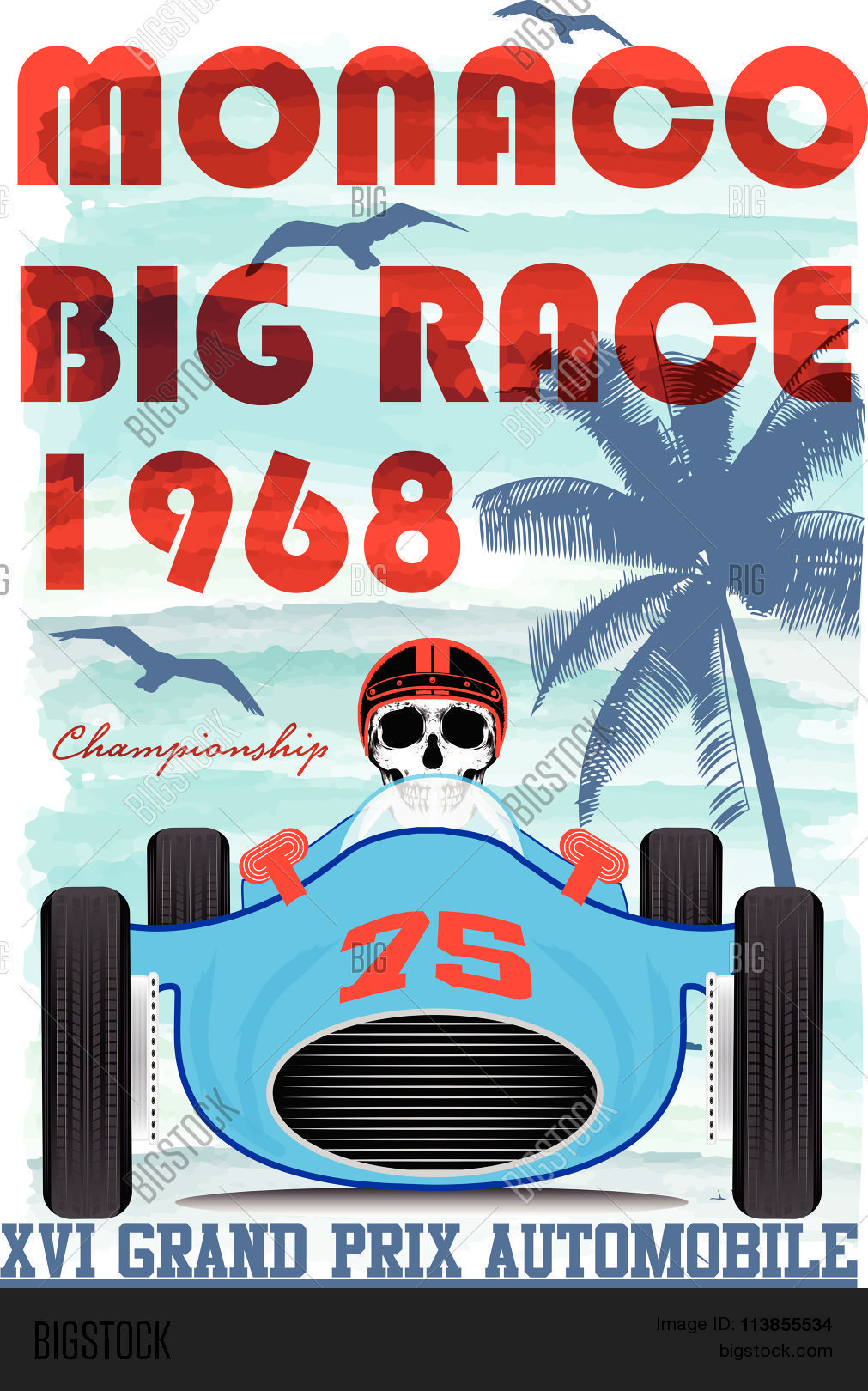 Vintage Race Car Vector & Photo (Free Trial) | Bigstock