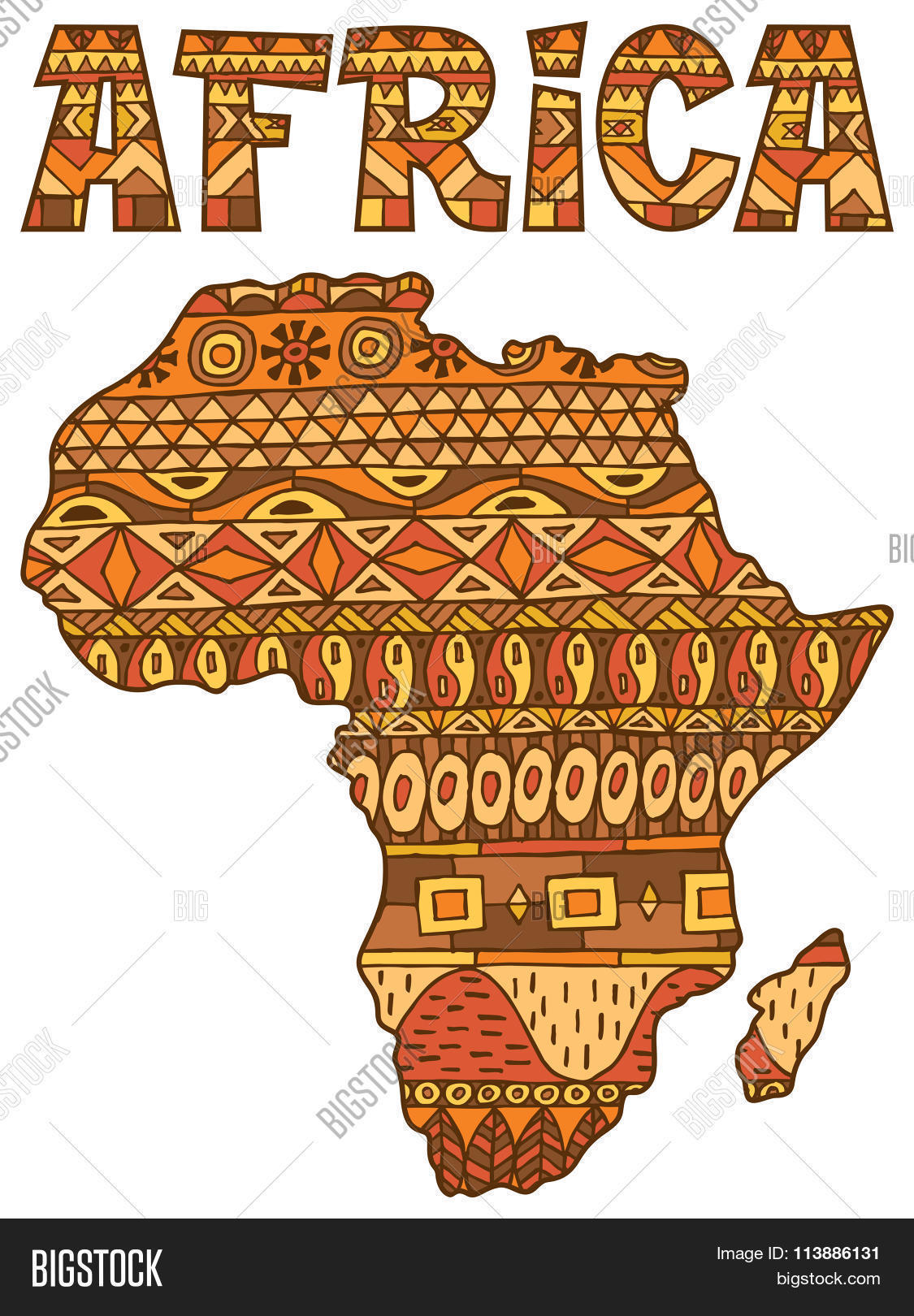 Africa Map Pattern Vector & Photo (Free Trial) | Bigstock