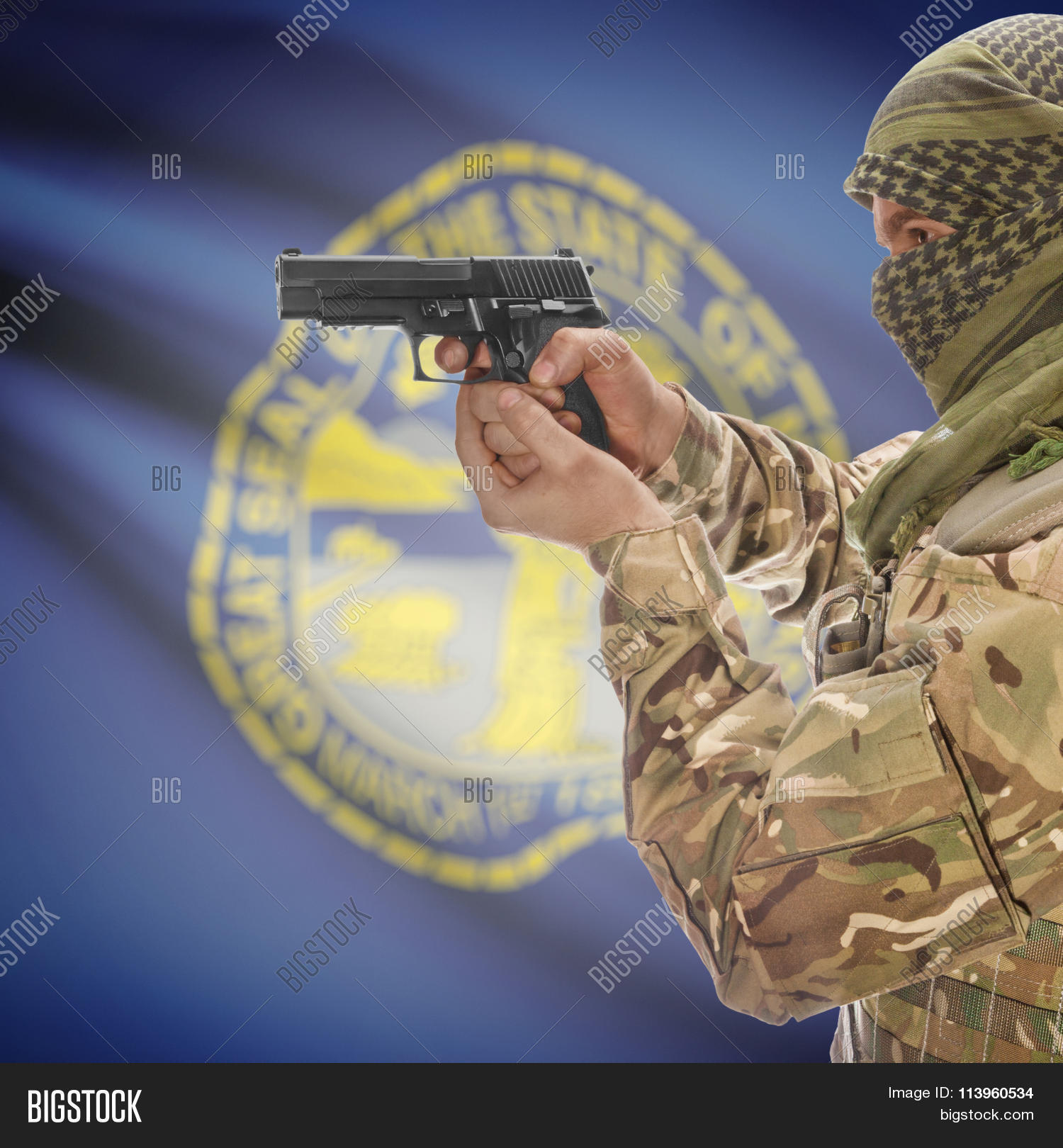 Male Gun Hand Flag On Image & Photo (Free Trial) | Bigstock