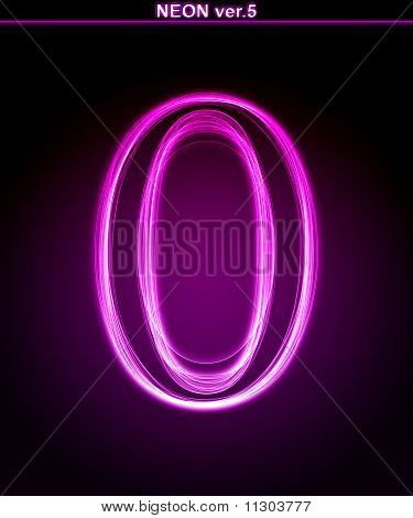 Glowing Neon Number 0 Image & Photo (Free Trial) | Bigstock