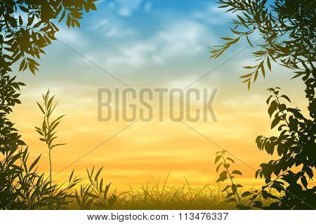 Sunset Background Vector & Photo (Free Trial) | Bigstock