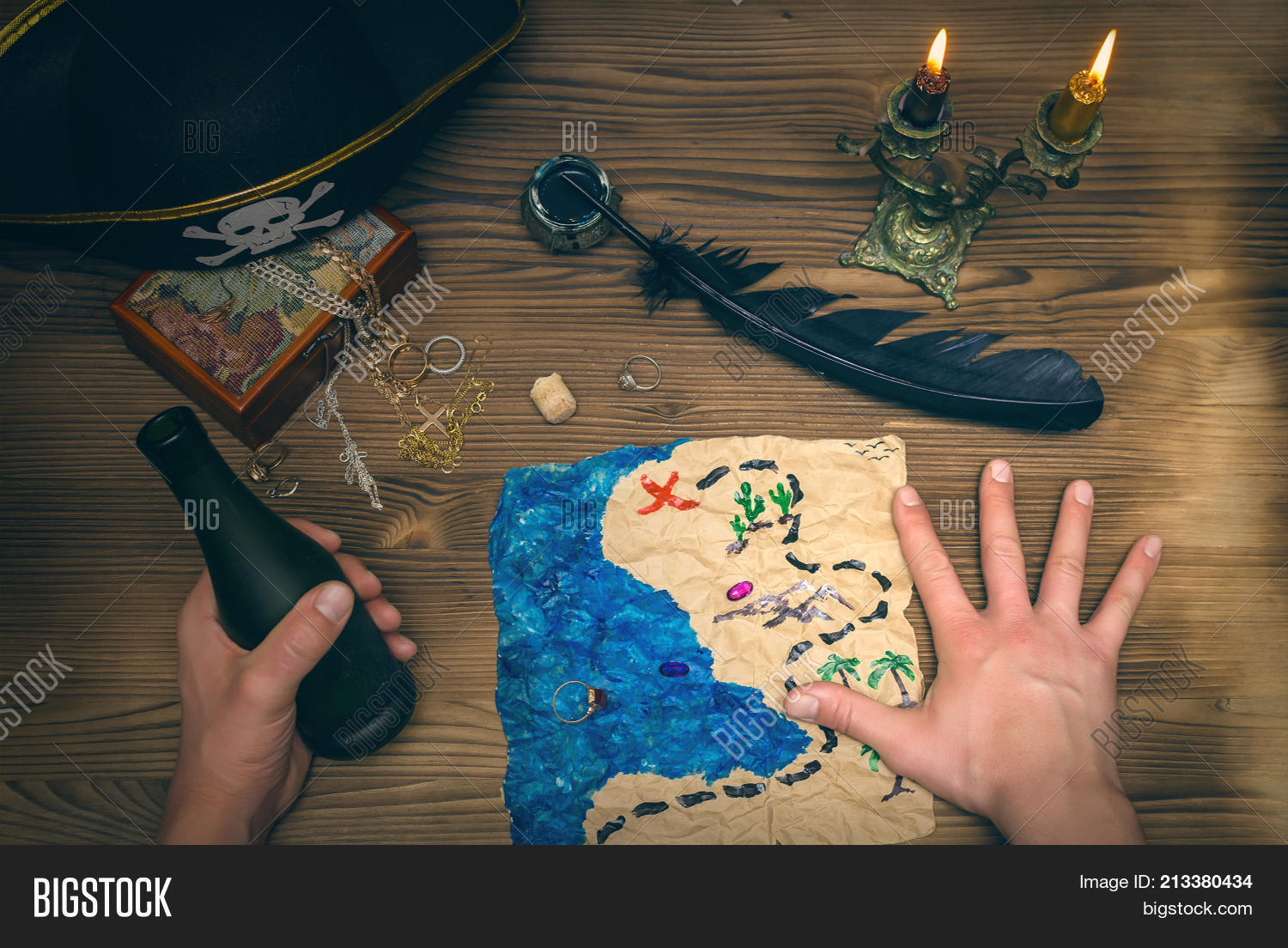 Crumpled Treasure Map Image & Photo (Free Trial) | Bigstock