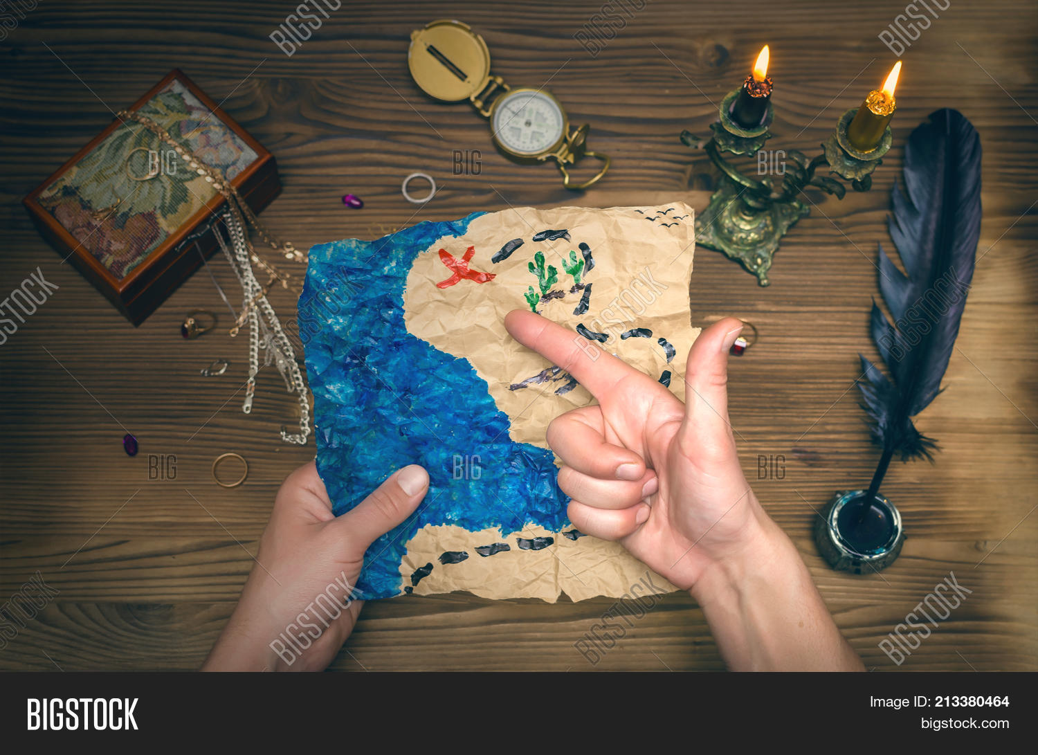 Crumpled Treasure Map Image & Photo (Free Trial) | Bigstock