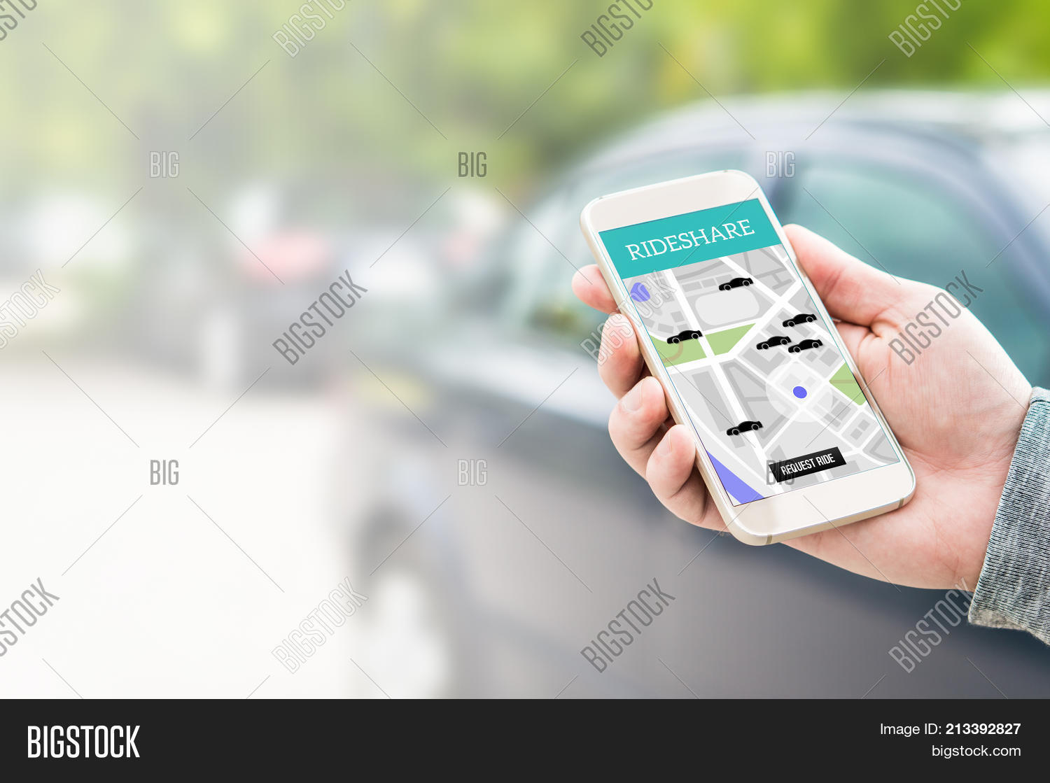 Rideshare Taxi App On Image & Photo (Free Trial) | Bigstock