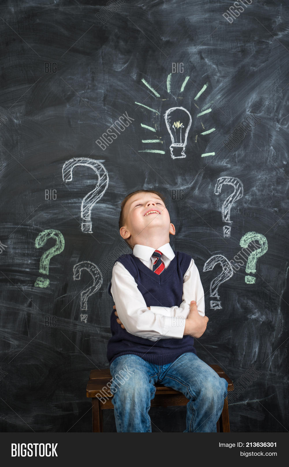 Boy Has Idea Drawn On Image & Photo (Free Trial) | Bigstock