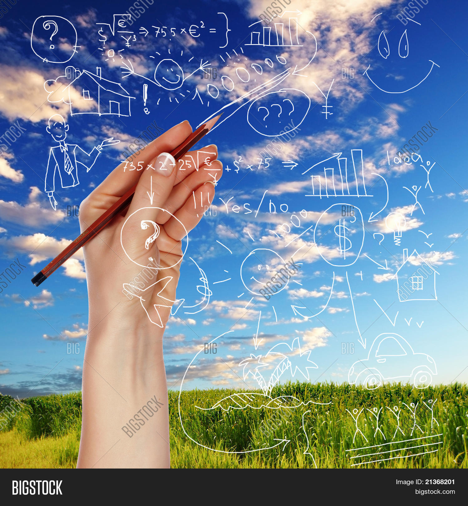 Human Hand Drawing Image & Photo (Free Trial) | Bigstock