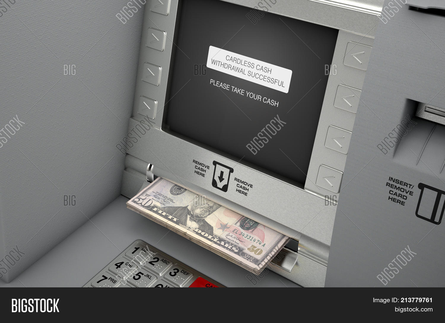Atm Cardless Cash Image & Photo (Free Trial) | Bigstock