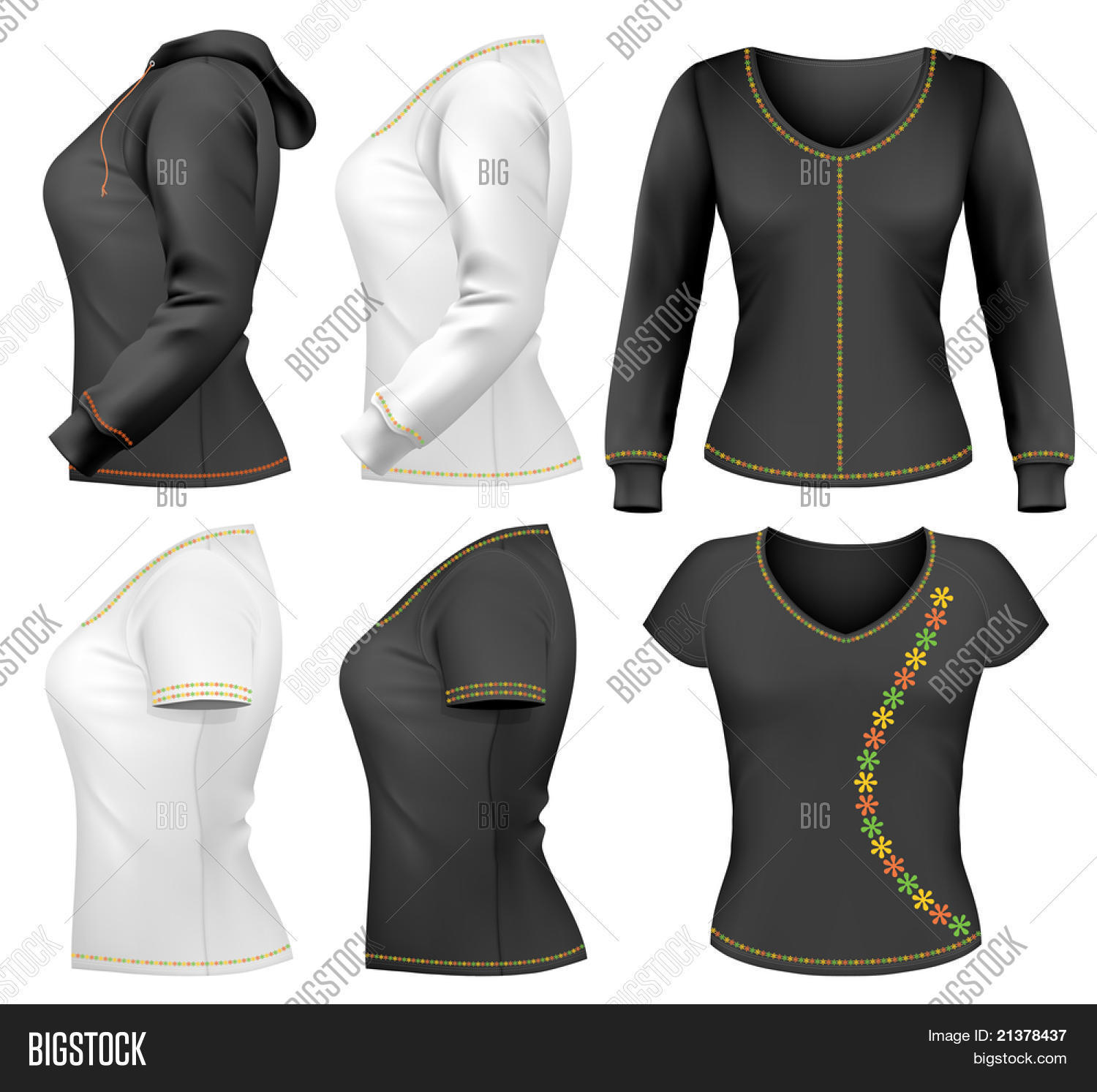 Vector Woman T-shirt Vector & Photo (Free Trial) | Bigstock