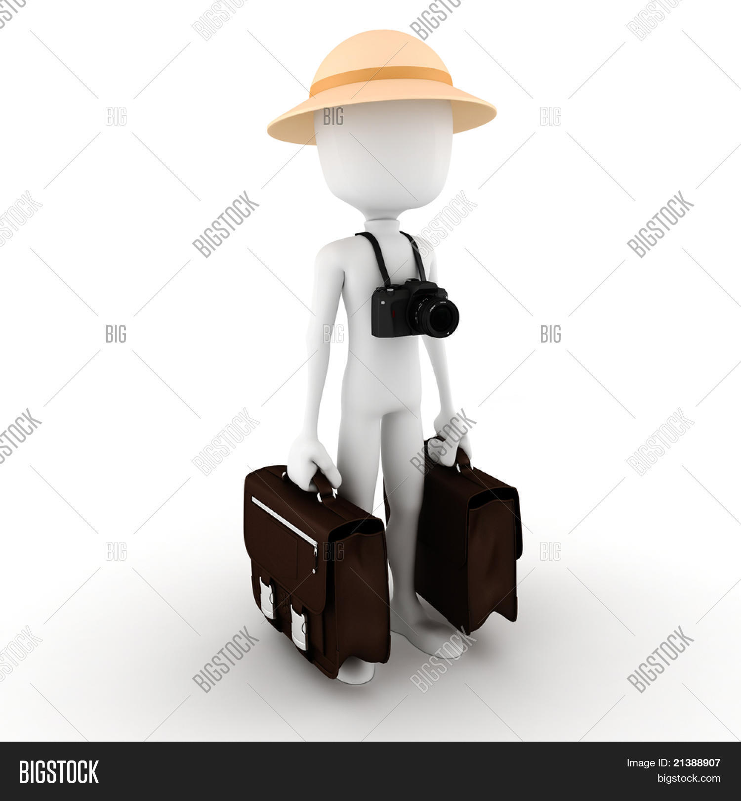 3d Man Tourist Around Image & Photo (Free Trial) | Bigstock