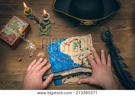 Crumpled Treasure Map Image & Photo (Free Trial) | Bigstock