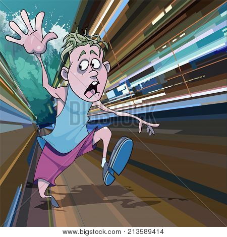 Cartoon Man Running Vector & Photo (Free Trial) | Bigstock