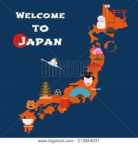 Map Japan Vector Vector & Photo (Free Trial) | Bigstock