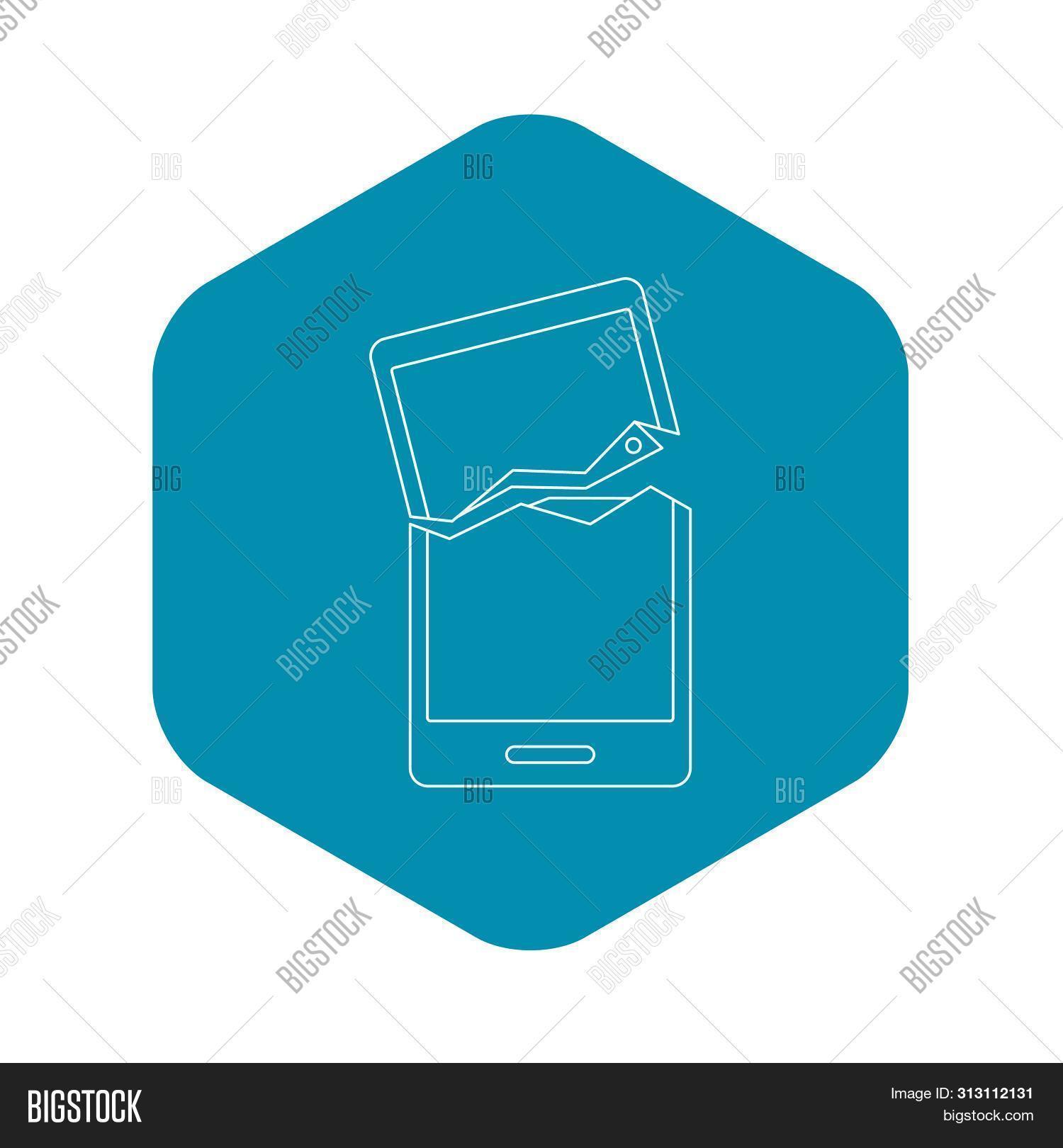 Broken Phone Icon. Image & Photo (Free Trial) | Bigstock