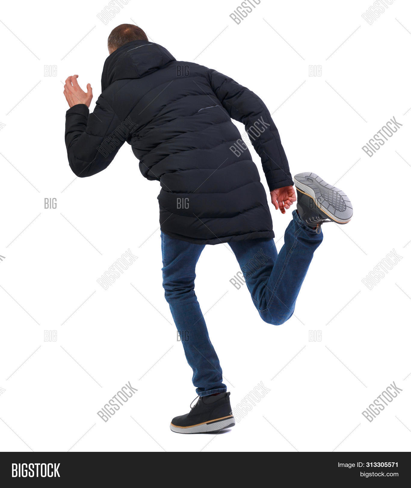 Back View Running Man Image & Photo (Free Trial) | Bigstock