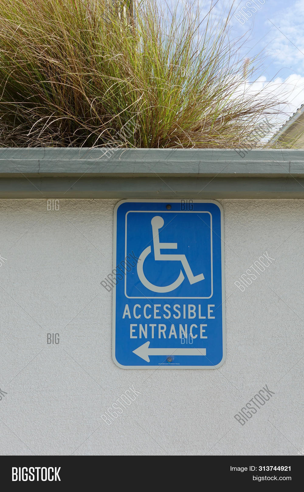 Blue Sign On Wall Image & Photo (Free Trial) | Bigstock