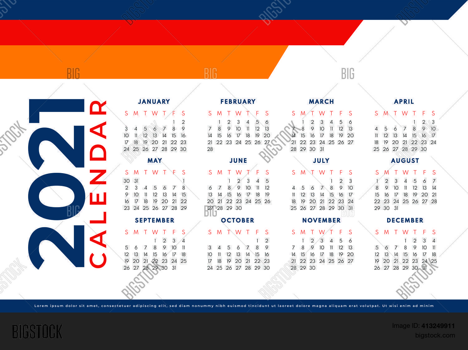 Abstract Calendar Vector & Photo (Free Trial) | Bigstock