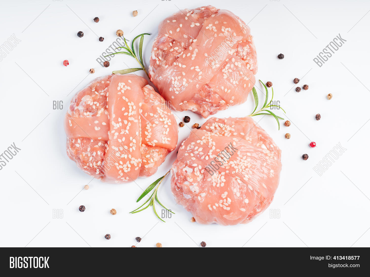 Raw Chicken Burger On Image & Photo (Free Trial) | Bigstock