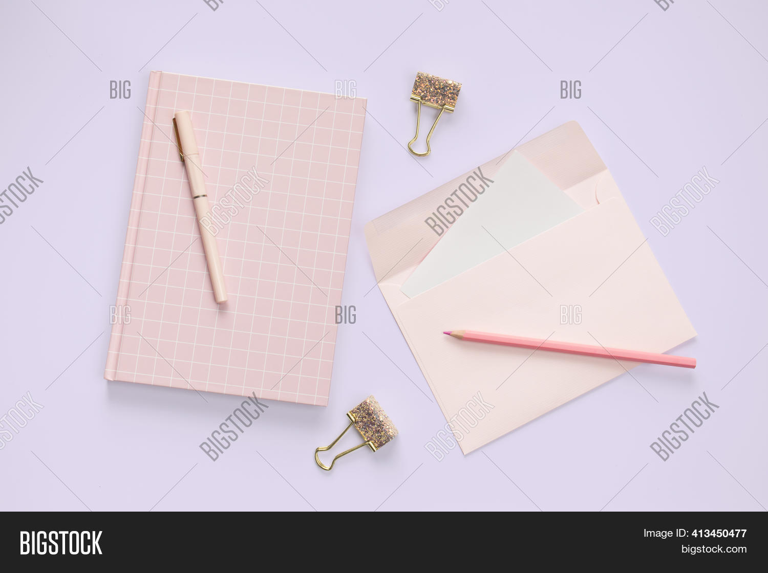 Flat Lay Pink Color Image & Photo (Free Trial) | Bigstock