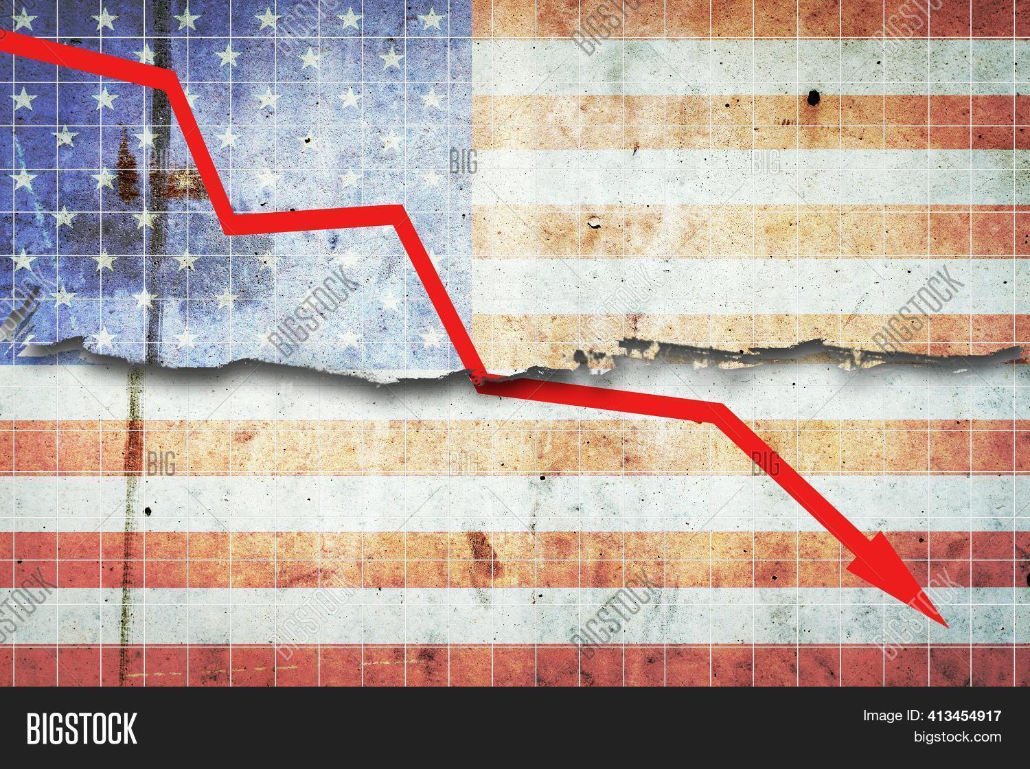 Fall Us Economy. Graph Image & Photo (Free Trial) | Bigstock