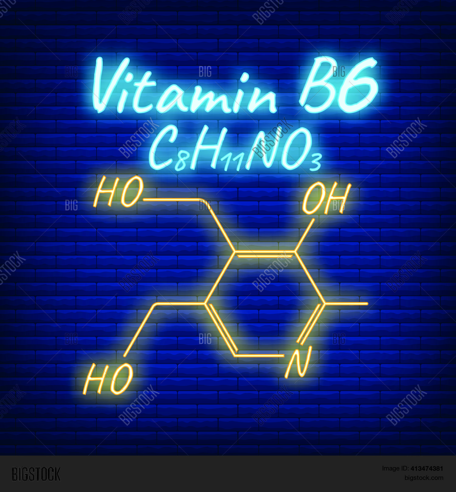 Vitamin B6 Label Icon Vector & Photo (Free Trial) | Bigstock