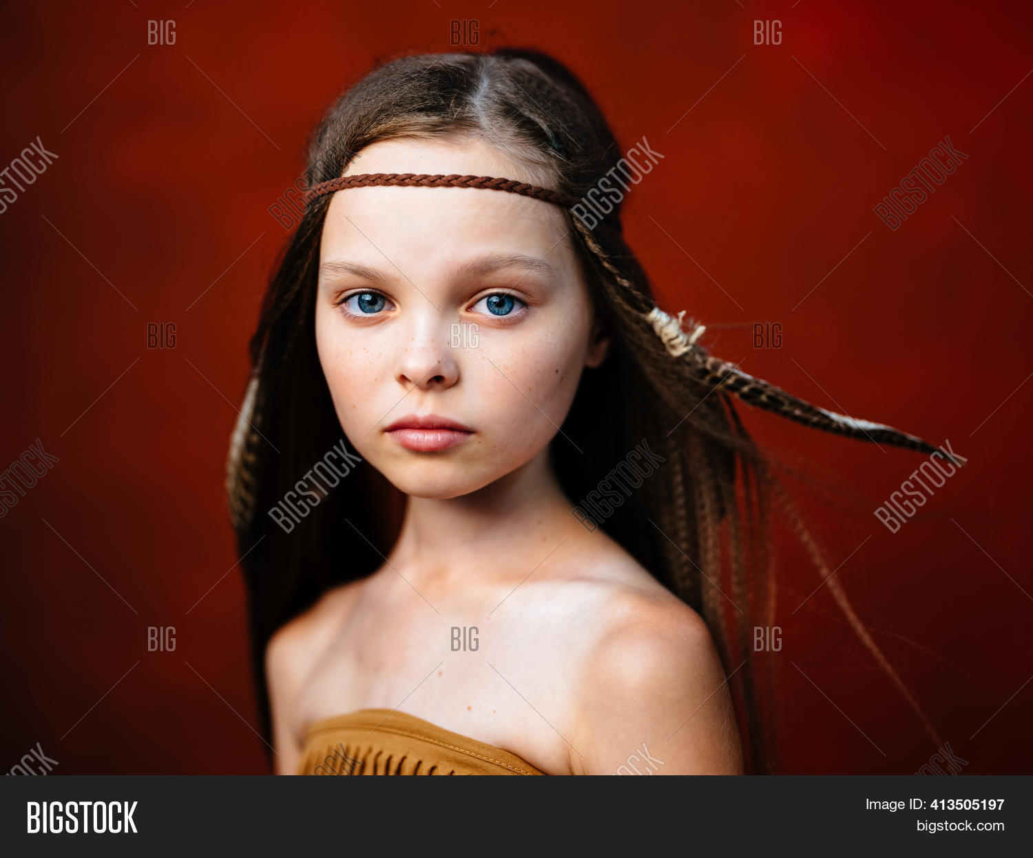 Happy Girl Feather Her Image & Photo (Free Trial) | Bigstock