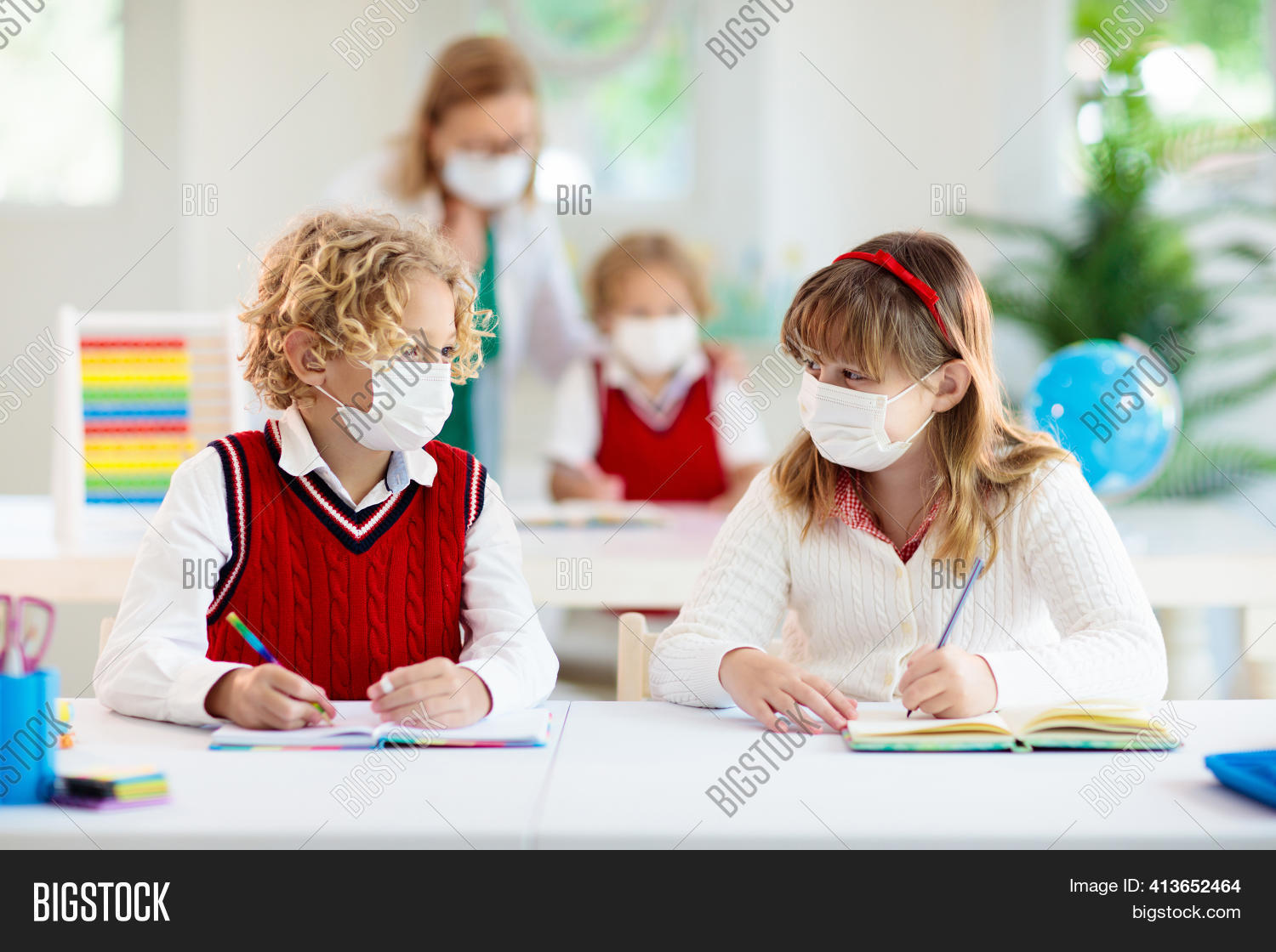Kids Face Mask School Image & Photo (Free Trial) | Bigstock