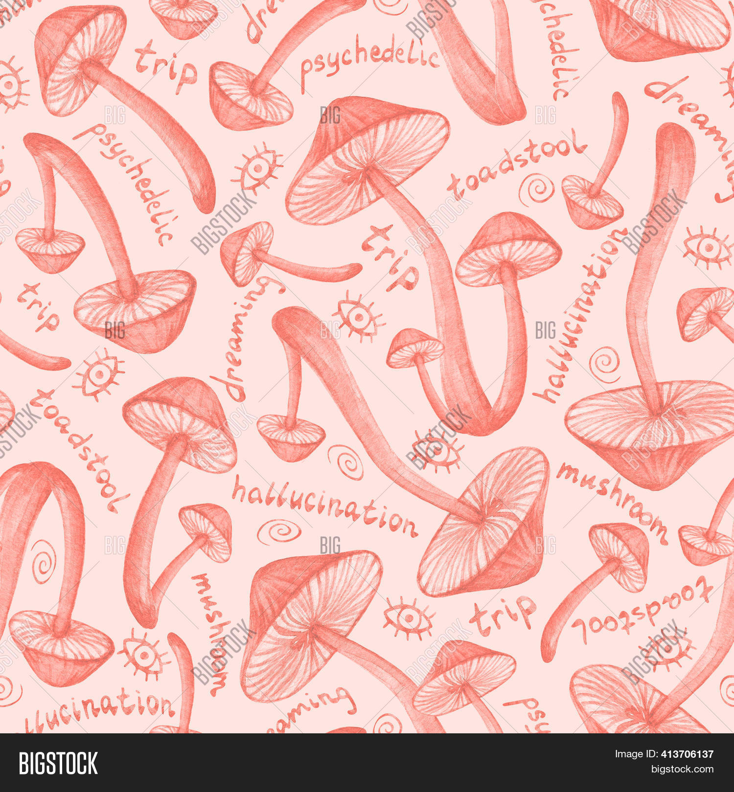 Mystic Pink Toadstool Image & Photo (Free Trial) | Bigstock